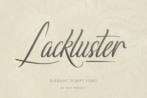 Lackluster Font Calligraphy by Rais Project Studio