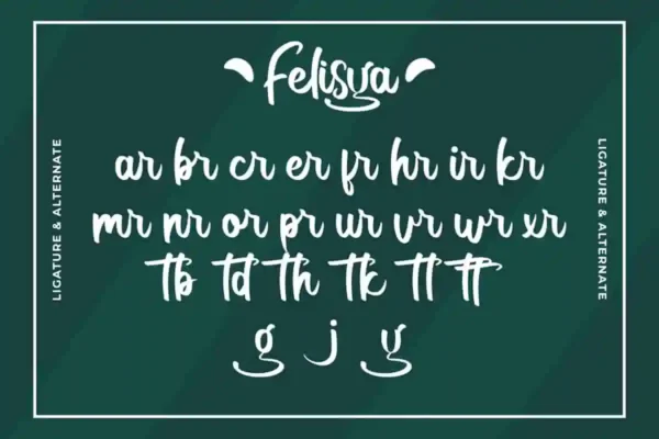 Felisya Calligraphy Font by Rais Project Studio
